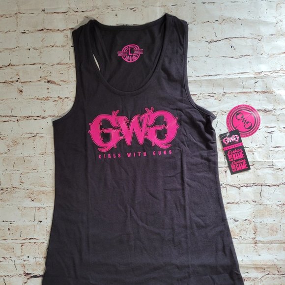 Girls With Guns | Tops | Girls With Guns Black Tank Nwt | Poshmark